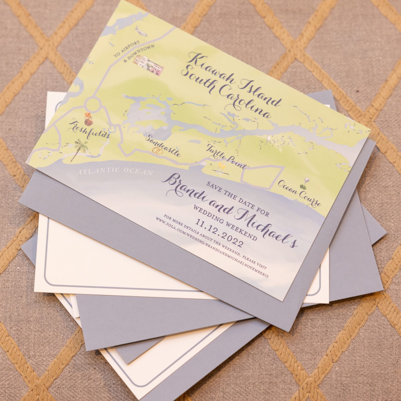 Watercolor Wedding Maps From Dodeline Design